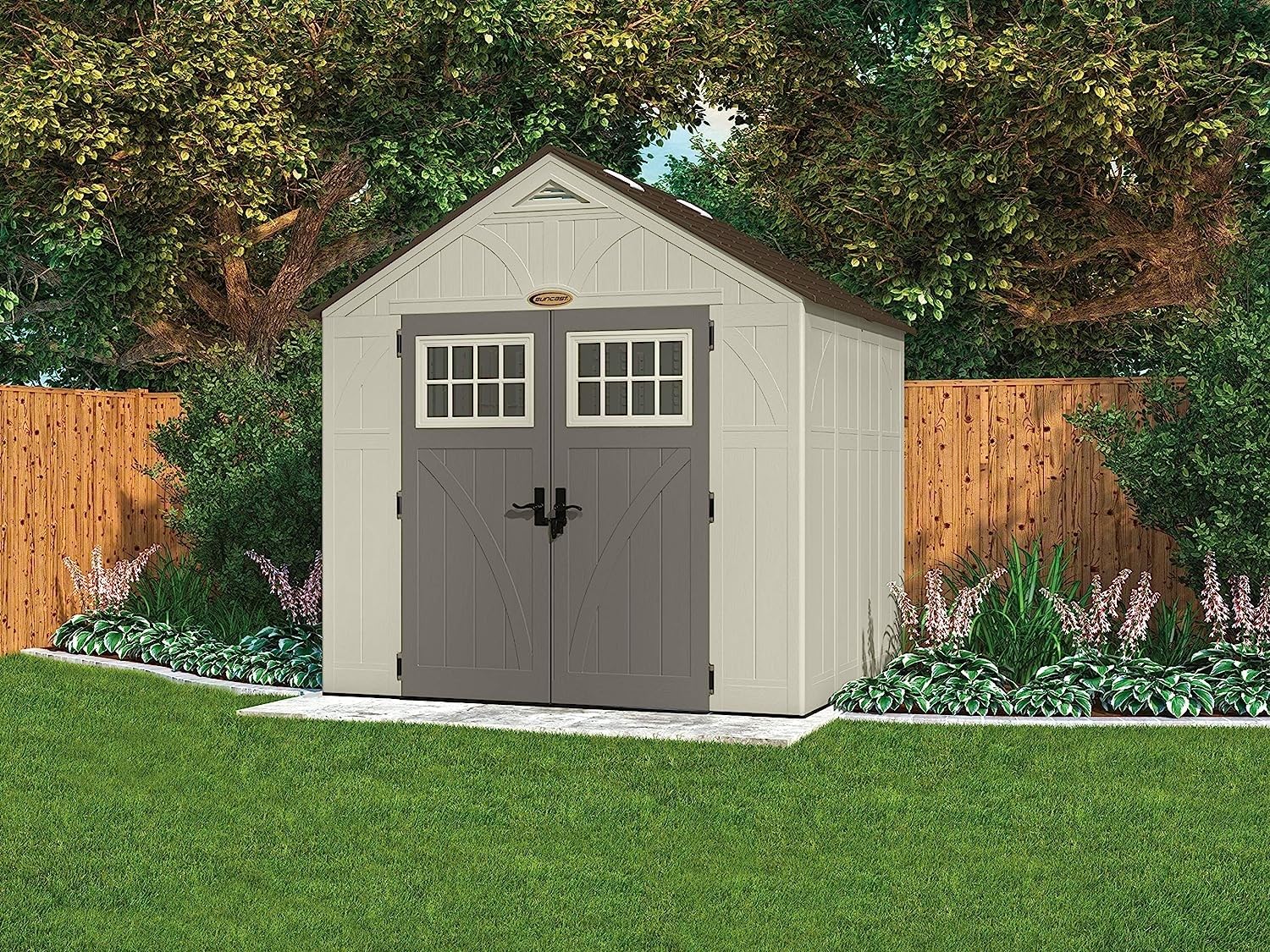 Suncast BMS80 Customizable Extension Kit for Tremont Shed, Vanilla