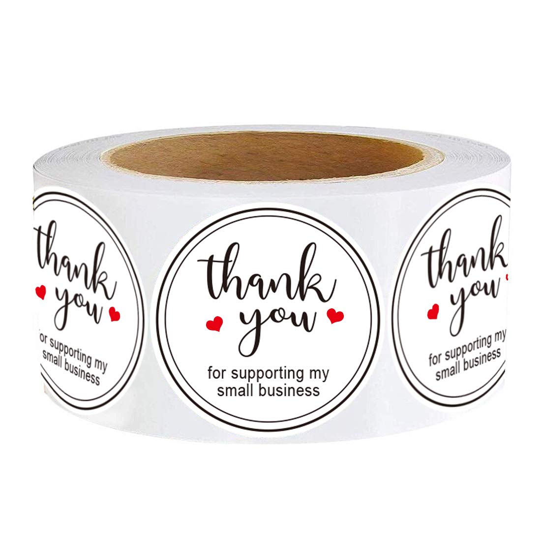 Thank You for Supporting My Small Business Stickers -2" Round Thank You Stickers Roll Labels|Used for Business, Kraft Makers,Online Sellers,Boutiques, Small Shops (White) (2inch)