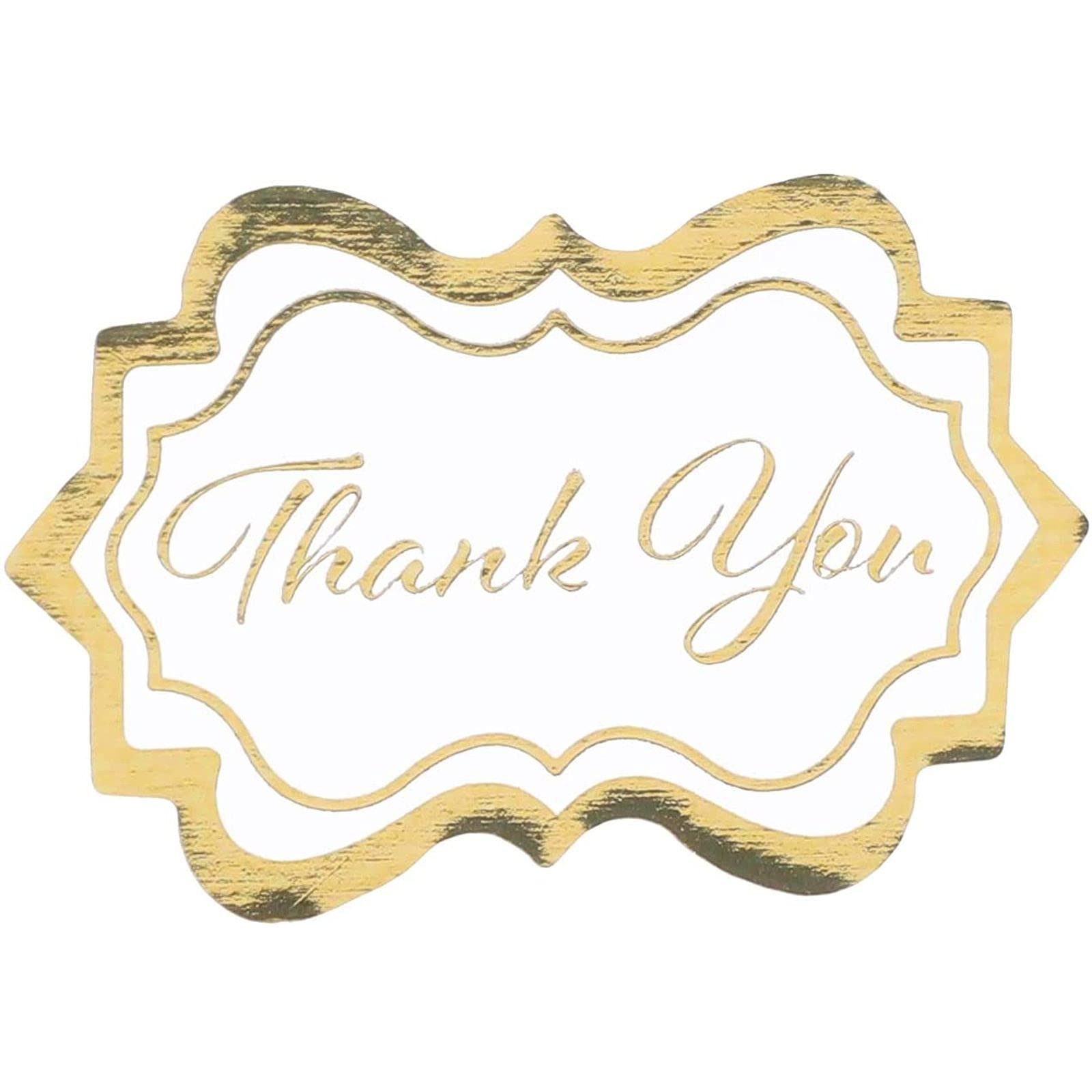 Thank You Stickers to Seal Envelopes (Gold Foil, 252 Stickers)