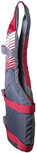 Stohlquist Fit Youth/Adult (75-125 Lbs) PFD Life Jacket Vest - Coast Guard Approved, Soft Lightweight Buoyancy Foam, Fully Adjustable, Buckle for Extra Security | Red & Gray