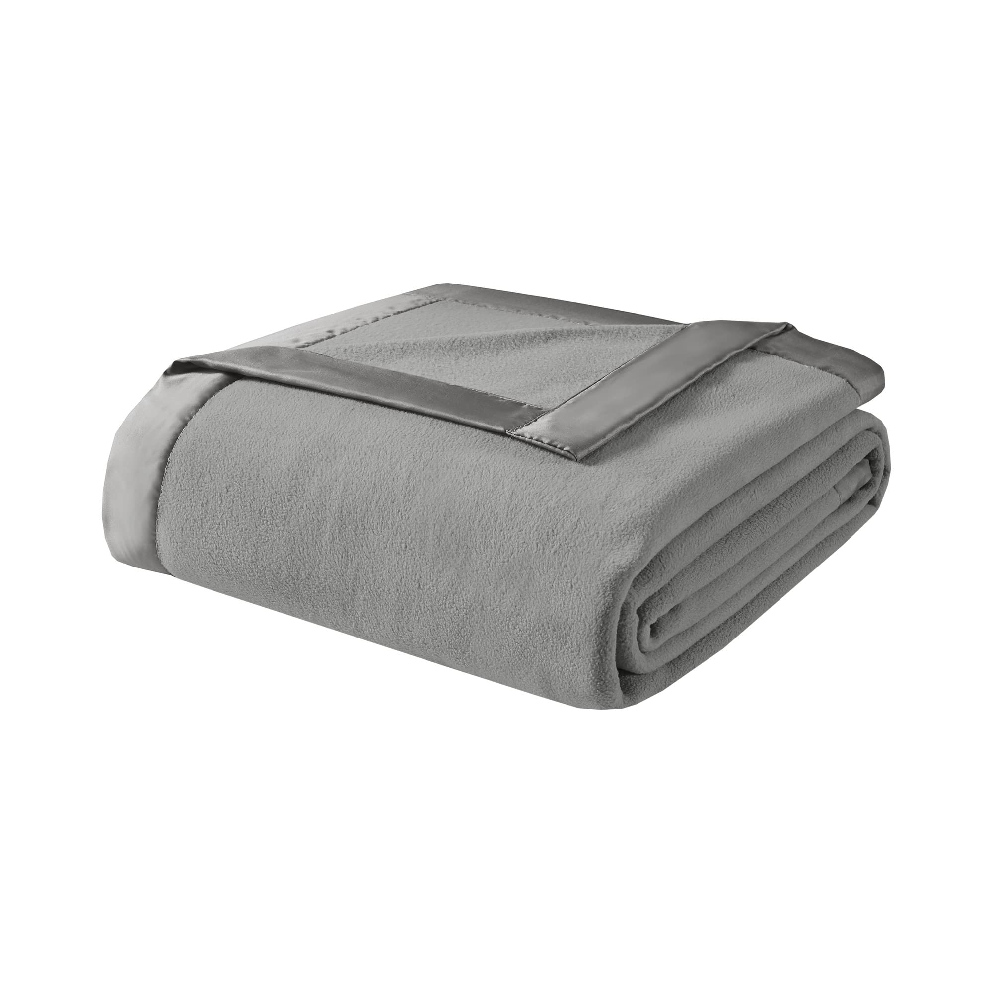 Sleep Philosophy True North Micro Fleece Luxury Premium Soft Cozy Mircofleece Blanket for Bed, Couch or Sofa, Full/Queen, Grey