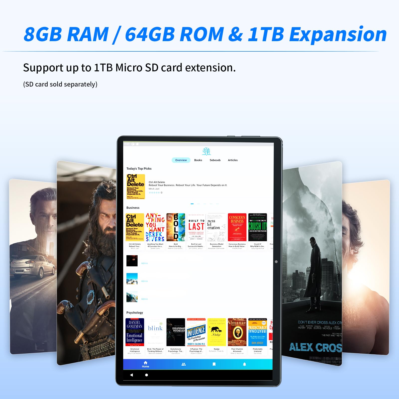 Tablet 10.5 inch Android 13 Tablet 2023 Latest Octa-Core Processor with 8GB RAM 64GB ROM, Dual 13MP+8MP Camera, 4G LTE Cellular with 2.4/5.0GHZ Dual WiFi, Bluetooth, GPS, 1TB Expand, 2K IPS