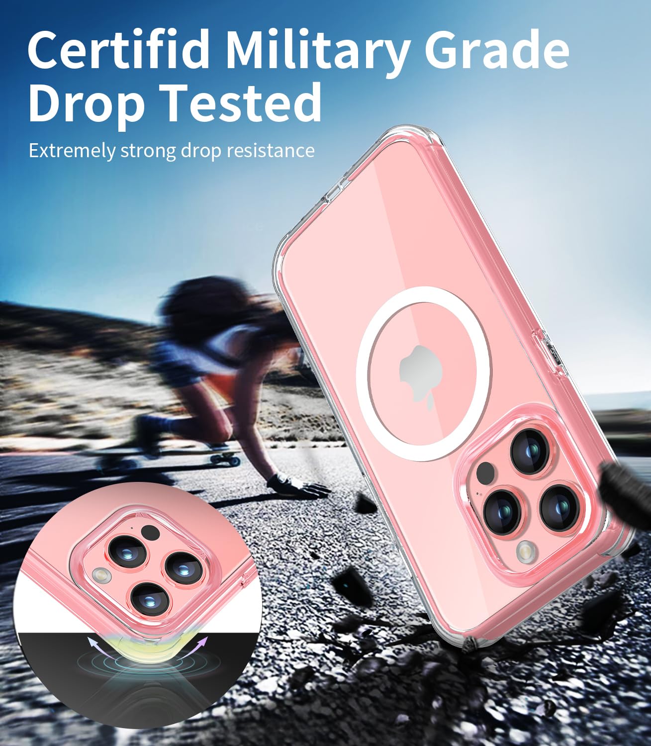 Privacy Case for iPhone 13 Pro Max,[100% Screen Sensitivity][with Anti Peep Screen Protector][Full Body Protection] Compatible with MagSafe Double Sided Magnetic Case for iPhone 13 Pro Max