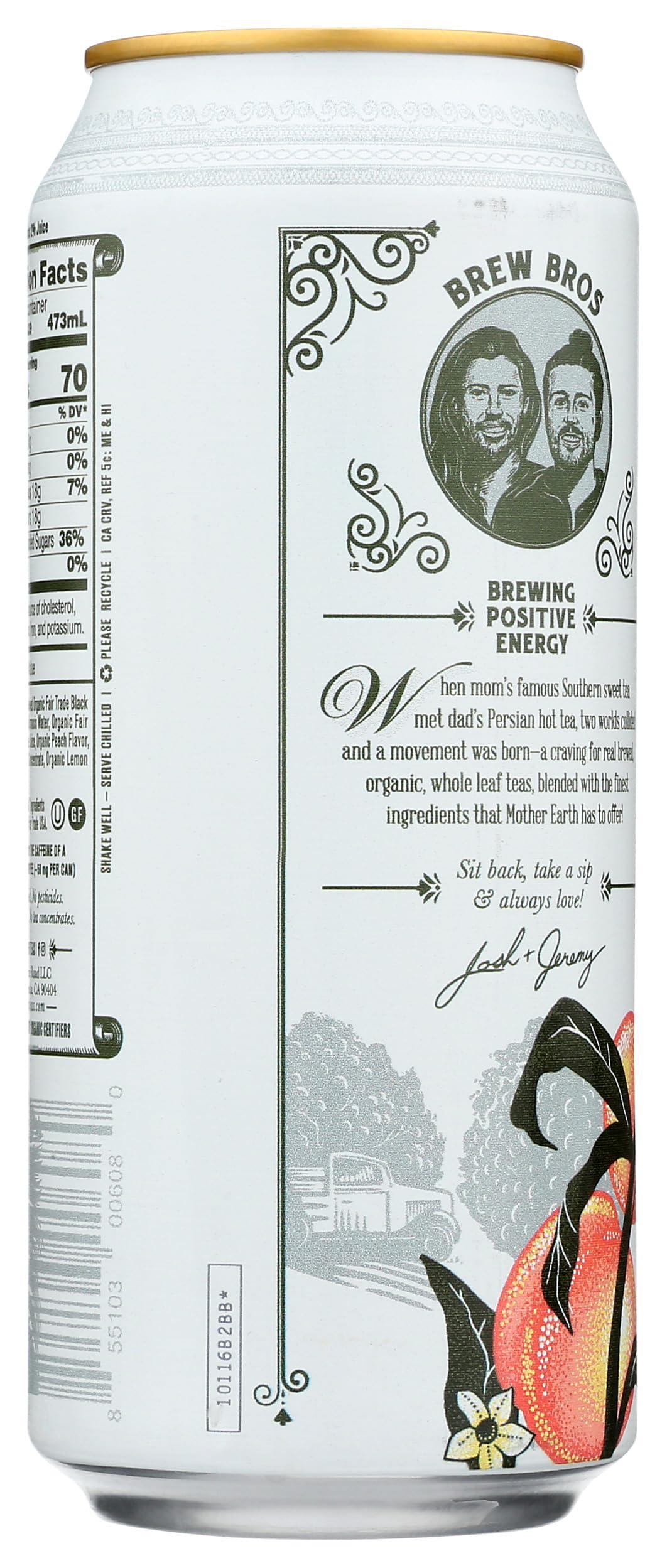 SEVEN TEAS Organic Georgia Peach Iced Tea, 16 FZ