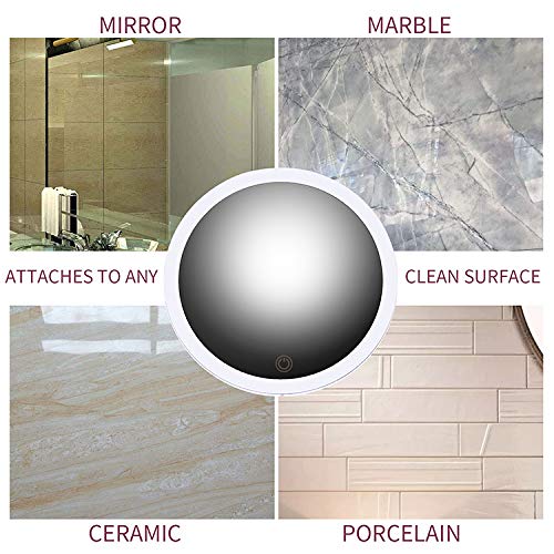 XINBAOHONG LED Lighted Makeup Mirror 10X Magnifying Vanity Mirror with 360 Degree Swivel Rotation Flexible Gooseneck and Locking Suction Cup