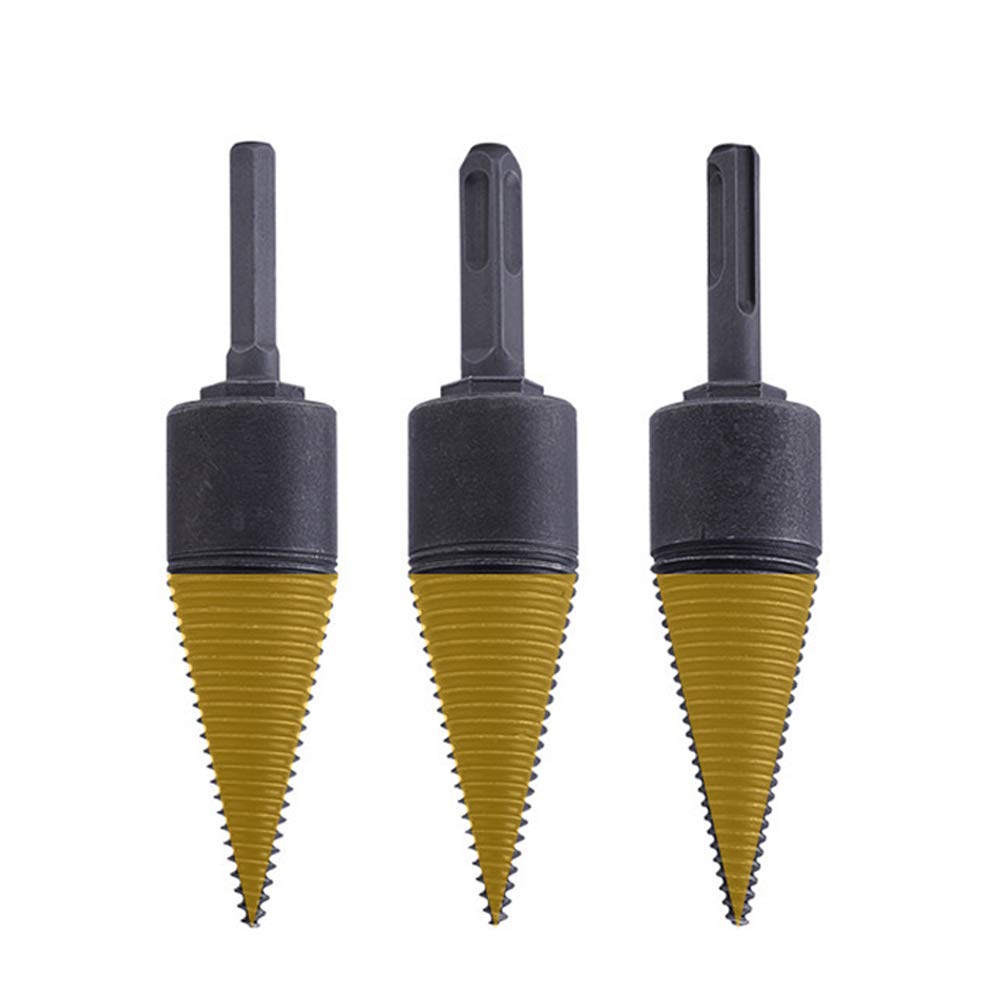 sportuli Firewood Drill Bit Wood Splitter - Hex Shank Log Breaker Reamer Woodworking Tools for Electric Drill Machine 32mm