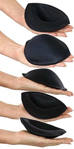ToBeInStyle Women's Whipped Silicone Push-Up Bra Pad Inserts - Black - A/B