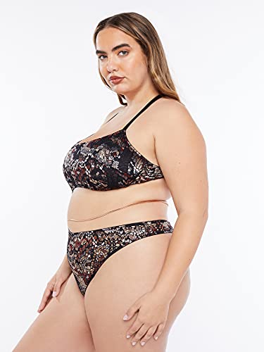 Savage X Fenty, Women's, Cold-Hearted Snake Lace Teddy, Venomous Vixen Snake Lace, M