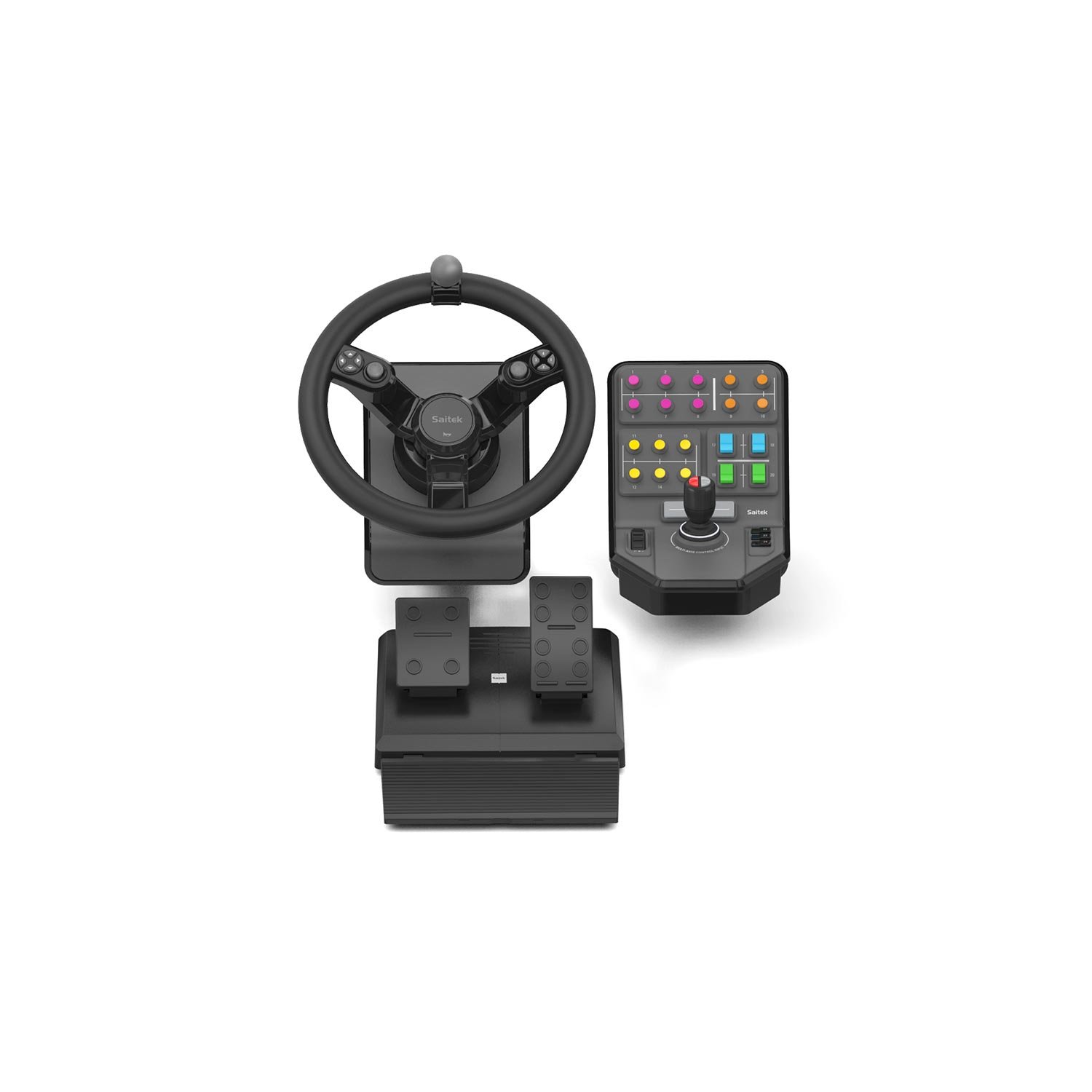 Saitek Farming Simulator Wheel, Pedals, & Vehicle Side Panel Bundle (SCB432160002/01/1)