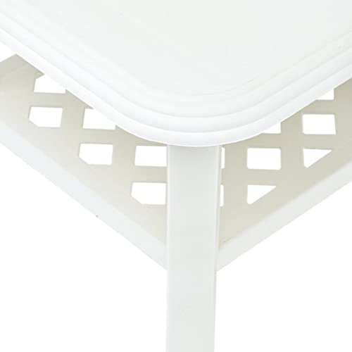 QJBSAVVA Coffee Table White 35.4"x23.6"x18.1" Plastic,Center Table Low Table Folding Table Entrance Table Suitable for Meeting Rooms, Reception Rooms, Offices