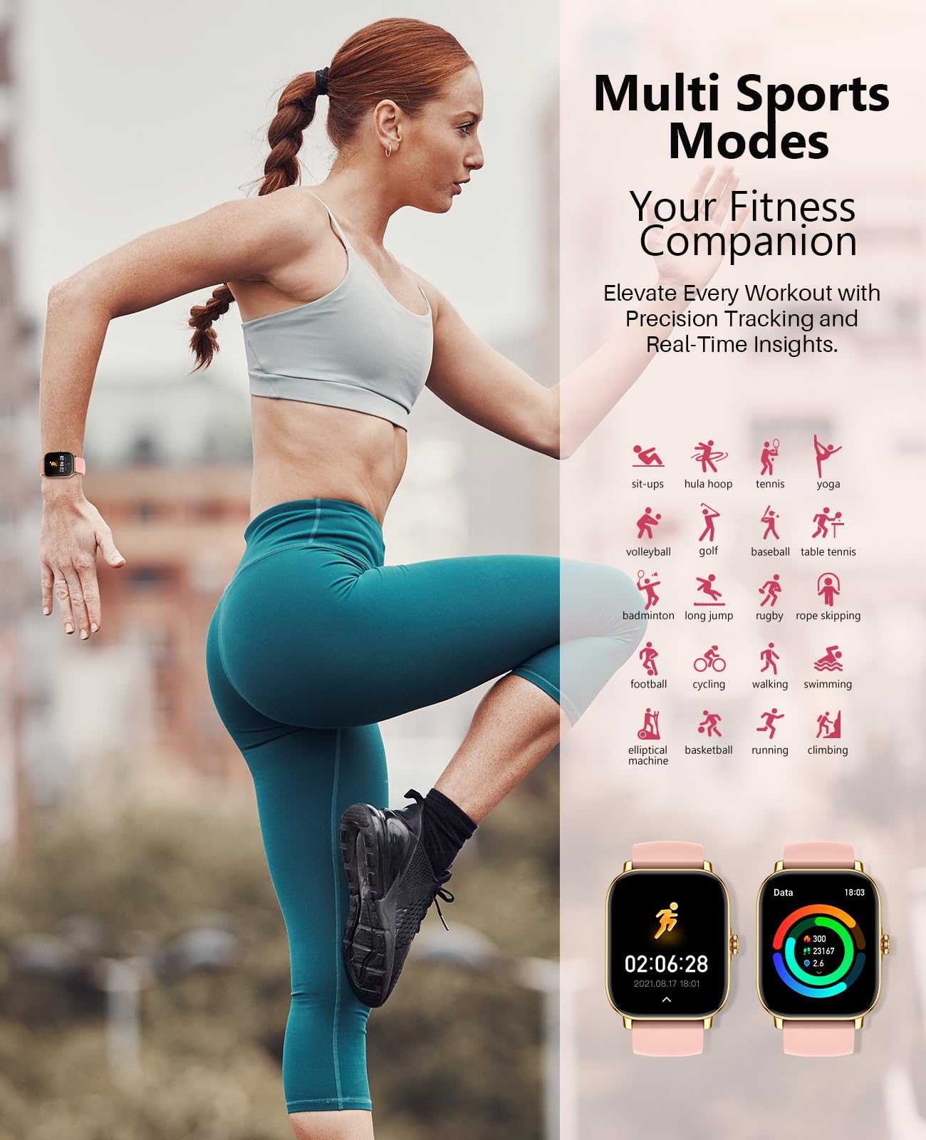 Smart Watch for Android for Women, 1.91" Touch Screen Fitness Tracker with Heart Rate Blood Oxygen Sleep Monitor, IP68 Waterproof Bluetooth Smartwatch Answer Make Call, Compatible Android iOS iPhone