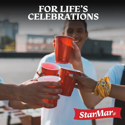 StarMar Red Plastic Cups, [50 Pack] 16 Oz Party Cup Disposable Cup Big Birthday party Cups