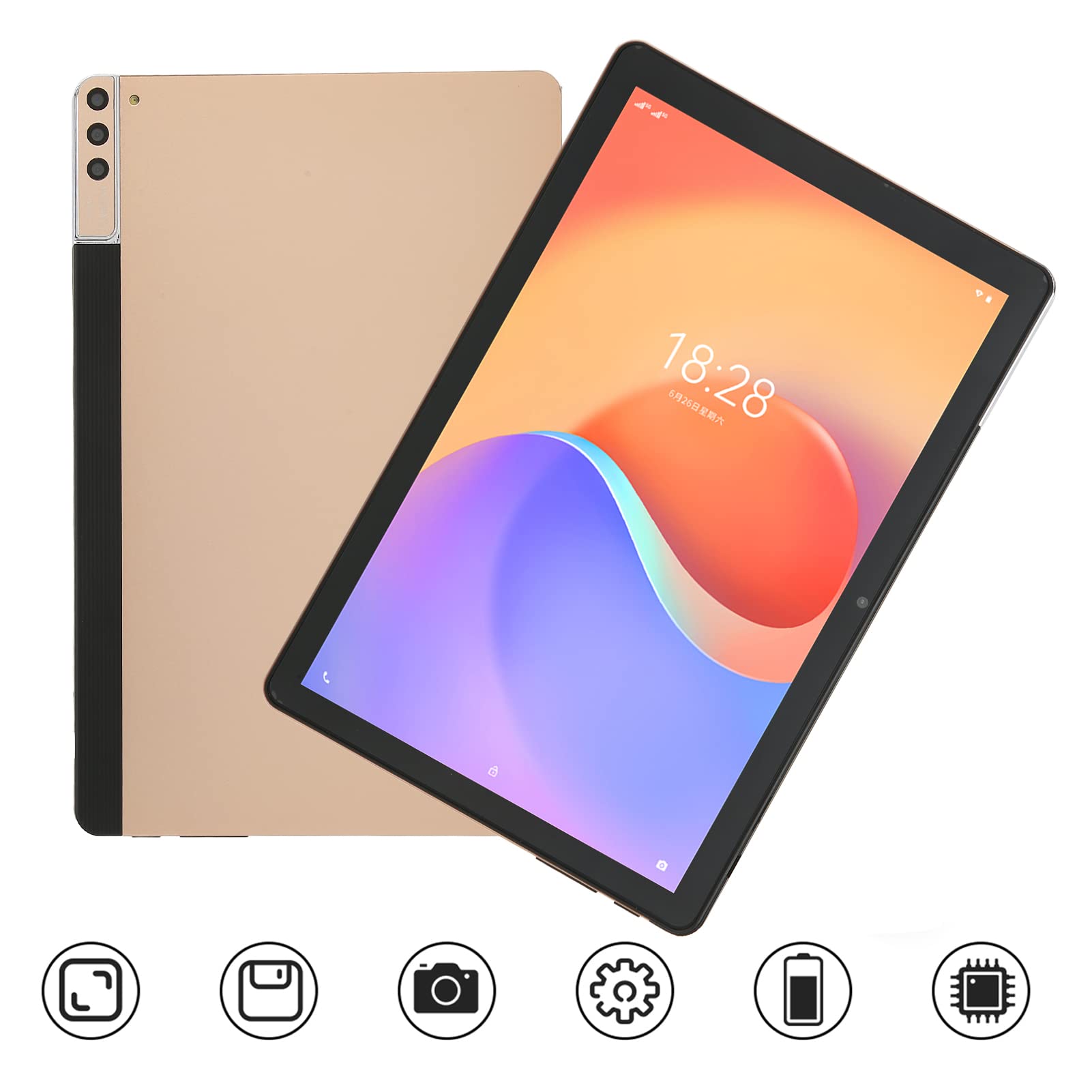 Vikye Tablet 10 inch Android Tablet,Android 11 Tablet Octa Core CPU Processor,128GB Expand,12GB RAM 128GB ROM 7000MAH Battery 8MP Camera,Support 5G WiFi Fast Charging,Long Battery Life