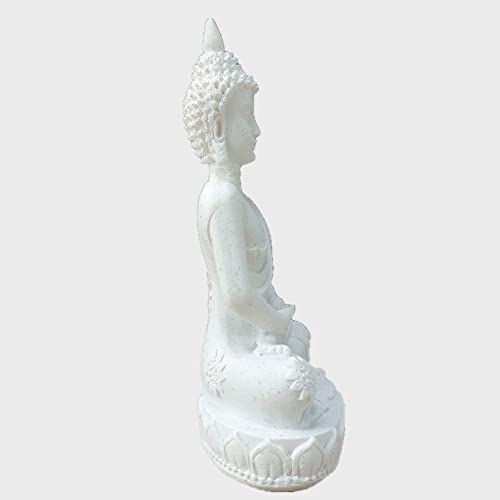 Vilead Buddha Statue for Home Office Tabletop, Thai Shakyamuni Sitting Statue with Bronze Finish, 4.3β Minimalist Sandstone Buddha for Zen Decor, Meditation Decor