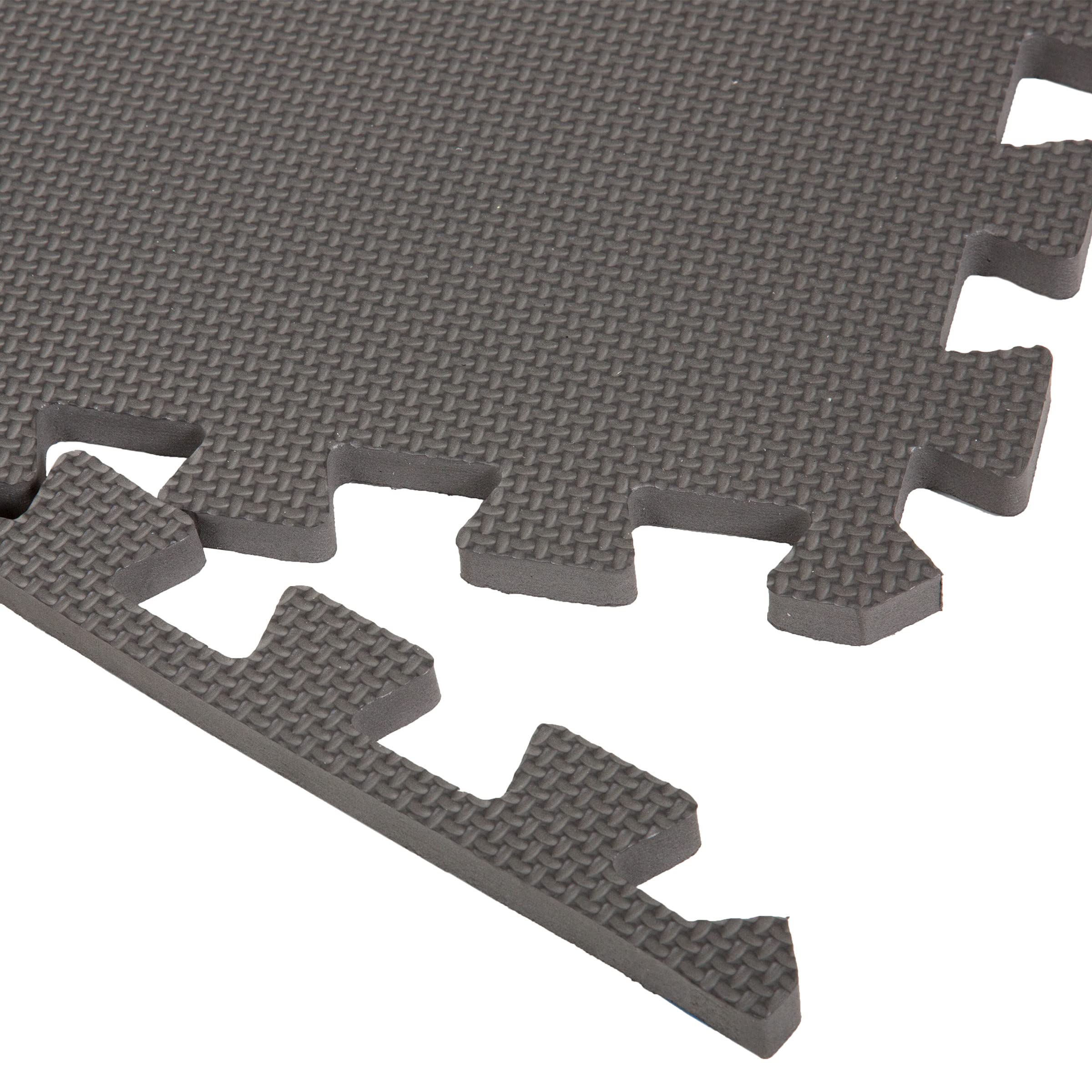 Stalwart Foam Mat Floor Tiles, Interlocking EVA Foam Padding Soft Flooring for Exercising, Yoga, Camping, Kids, Babies, Playroom β 6 Pack, Gray, 24" X 24" X 0.5"