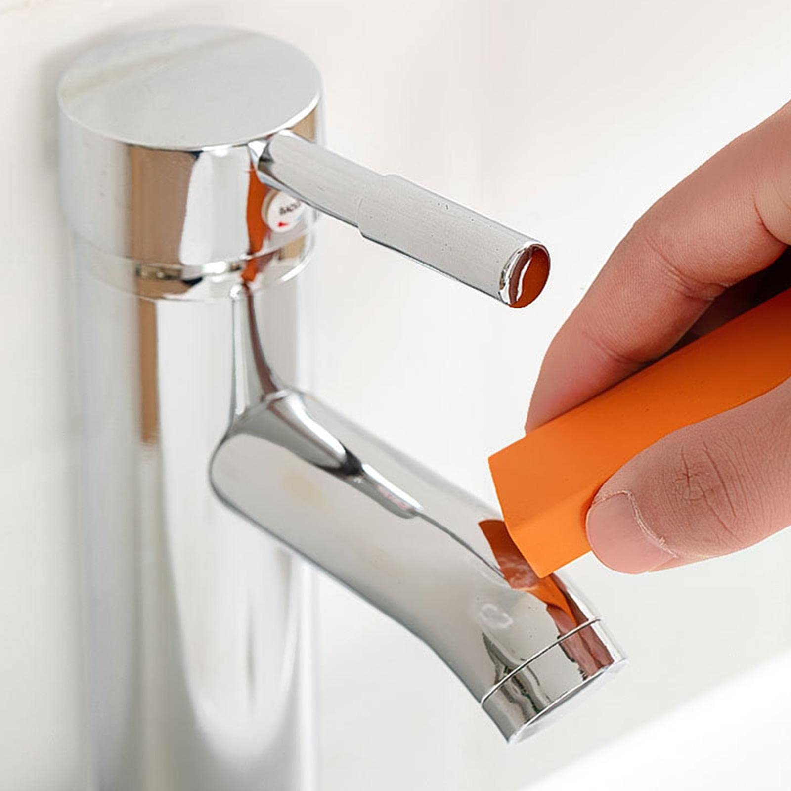 Stainless Steel Decontamination Artifact Eraser,3/5/10pcs Stainless Steel Stain Remover Eraser,Magic Rubber Rust Cleaning Eraser for Home Kitchen, Orange, 5pcs