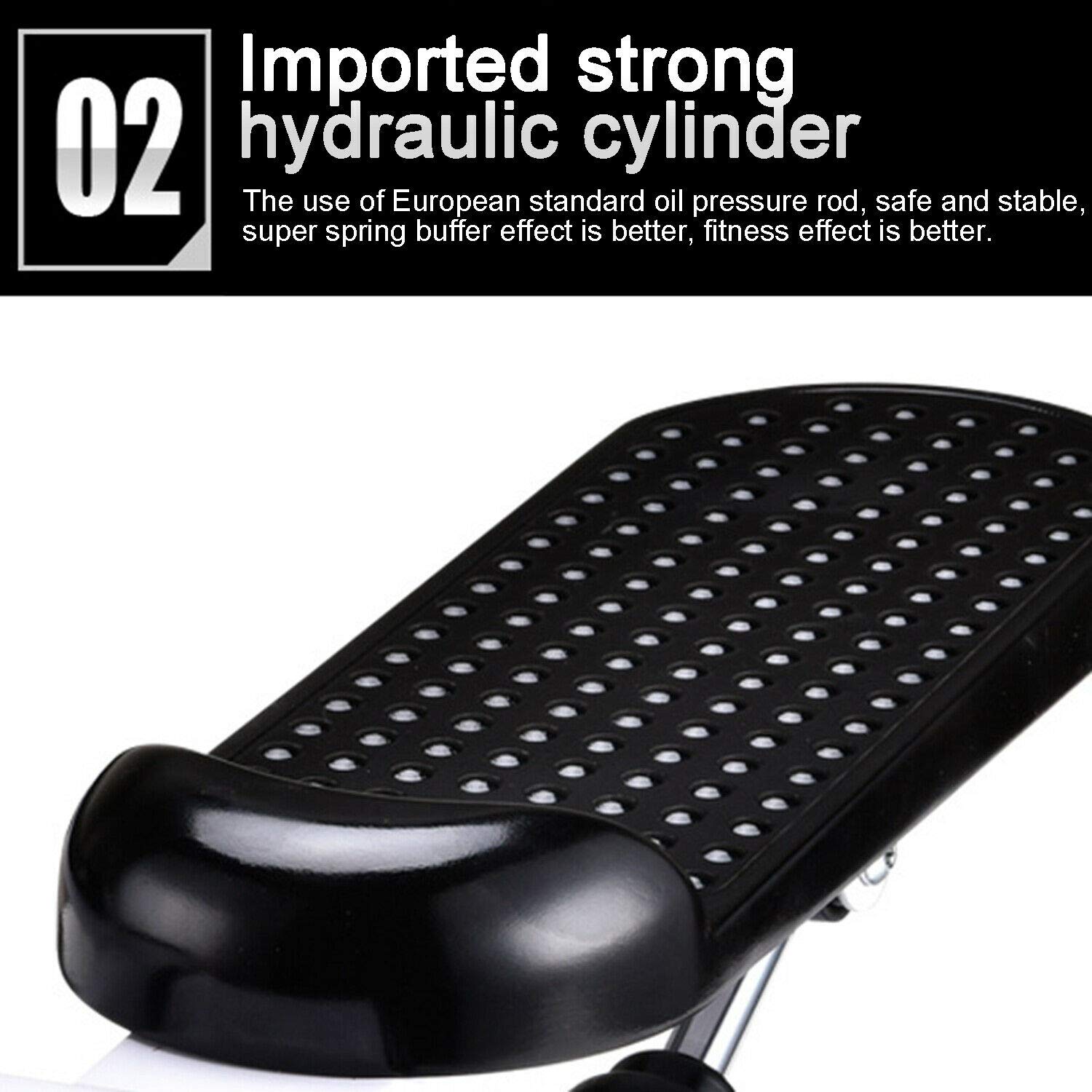 SuxiDi Mini Adjustable Stepper Air Climber Step Fitness Exercise Machine with Resistance Band and LCD Display