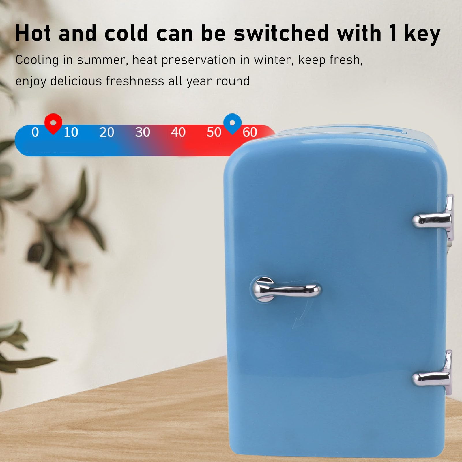 TARSHYRY Mini Fridge, 4L Portable Cooler Warmer Portable Thermoelectric Cooler and Warmer Refrigerators Personal Refrigerator Includes DC12V Car Plug for Makeup Skincare Beverage