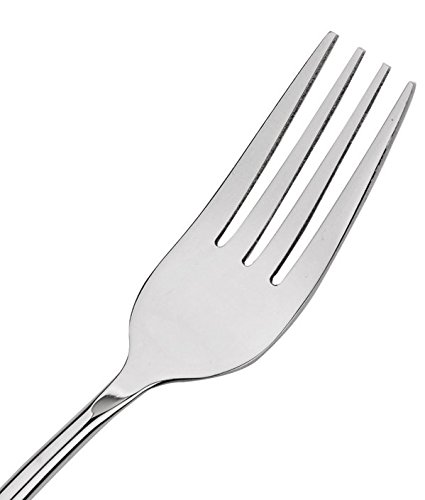 Ximkee 8 Pieces, Korean Stainless Steel Rice Spoon/Soup Spoon/Coffee Spoon - Long-handled Great Circle (Forks)