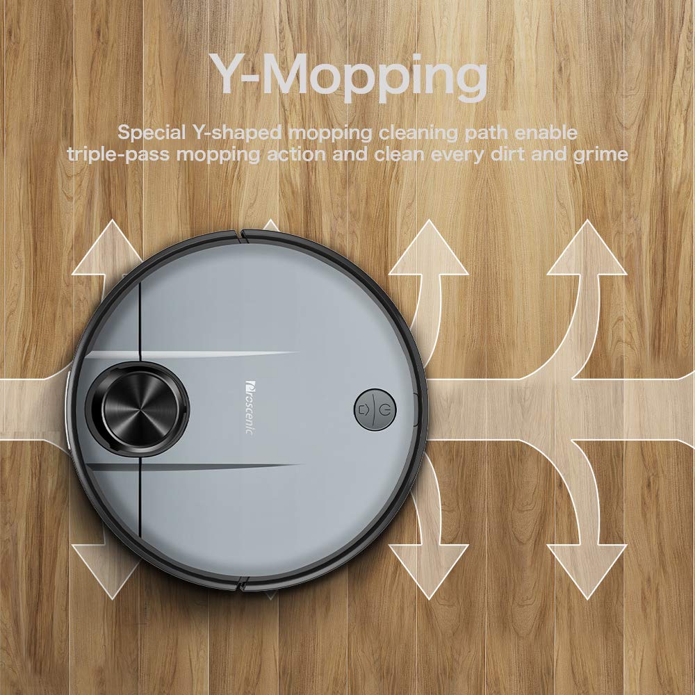 Proscenic M6 PRO Wi-Fi Connected Robot Vacuum Cleaner and Mop, Alexa & Google Home& App Control, Lidar Navigation, Robotic Vacuum with Mapping, 2600 Pa Suction and Selective Room Cleaning (Renewed)
