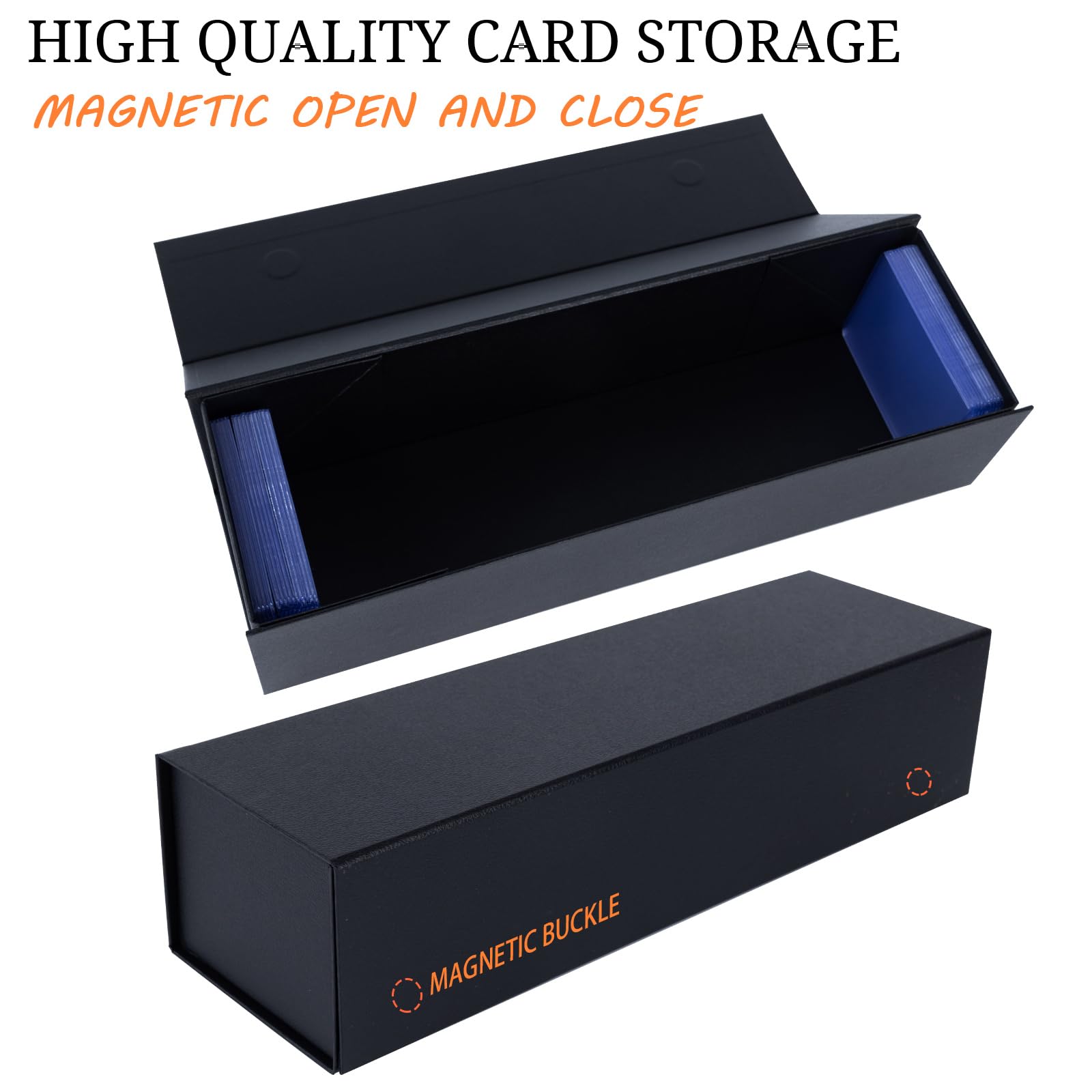 SFSOC 1 Pack Trading Card Storage Box With 5PCS Dividers,Sports Card Storage Boxes,Card Storage Box,Toploader Storage Box,Toploader Hobby Box,Trading Card Holder For 900 Cards or 200 Toploaders