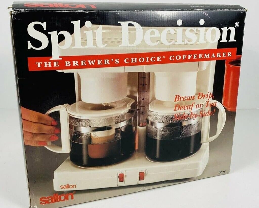 Salton Double Carafe Coffeemaker DS 16 Split Decision Made in Switzerland White