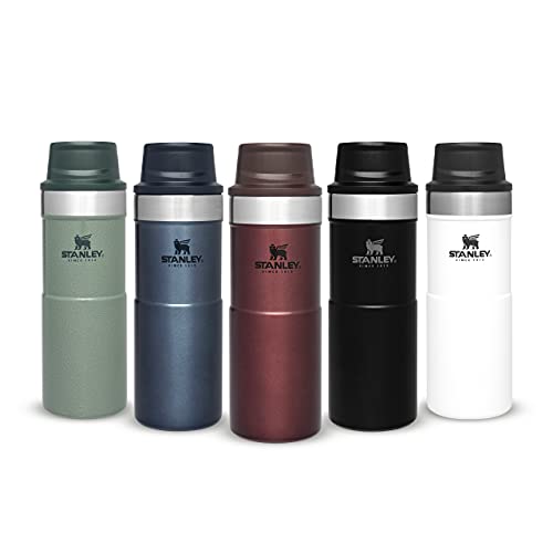 STANLEY Trigger Action Travel Mug 0.35L - Keeps Hot For 5 Hours - BPA-Free - Thermal Mug For Hot Drinks - Leakproof Reusable Coffee Cup - Dishwasher Safe - Matte Black