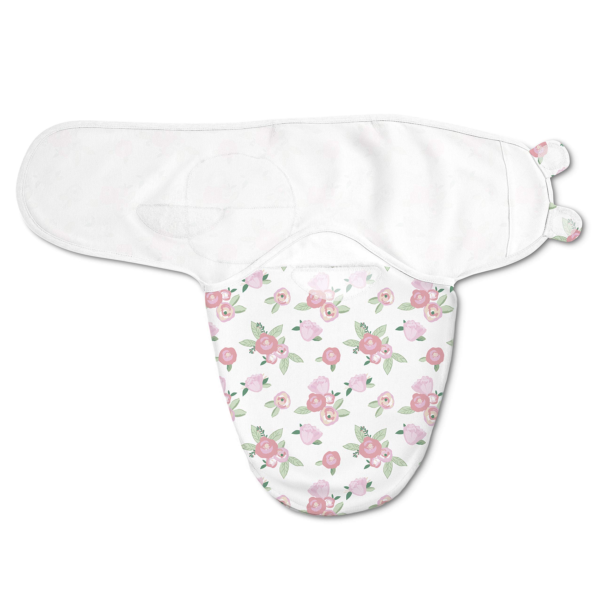 SwaddleMe Luxe Easy Change Swaddle – Size Small/Medium, 0-3 Months, 2-Pack (Water Color Floral)