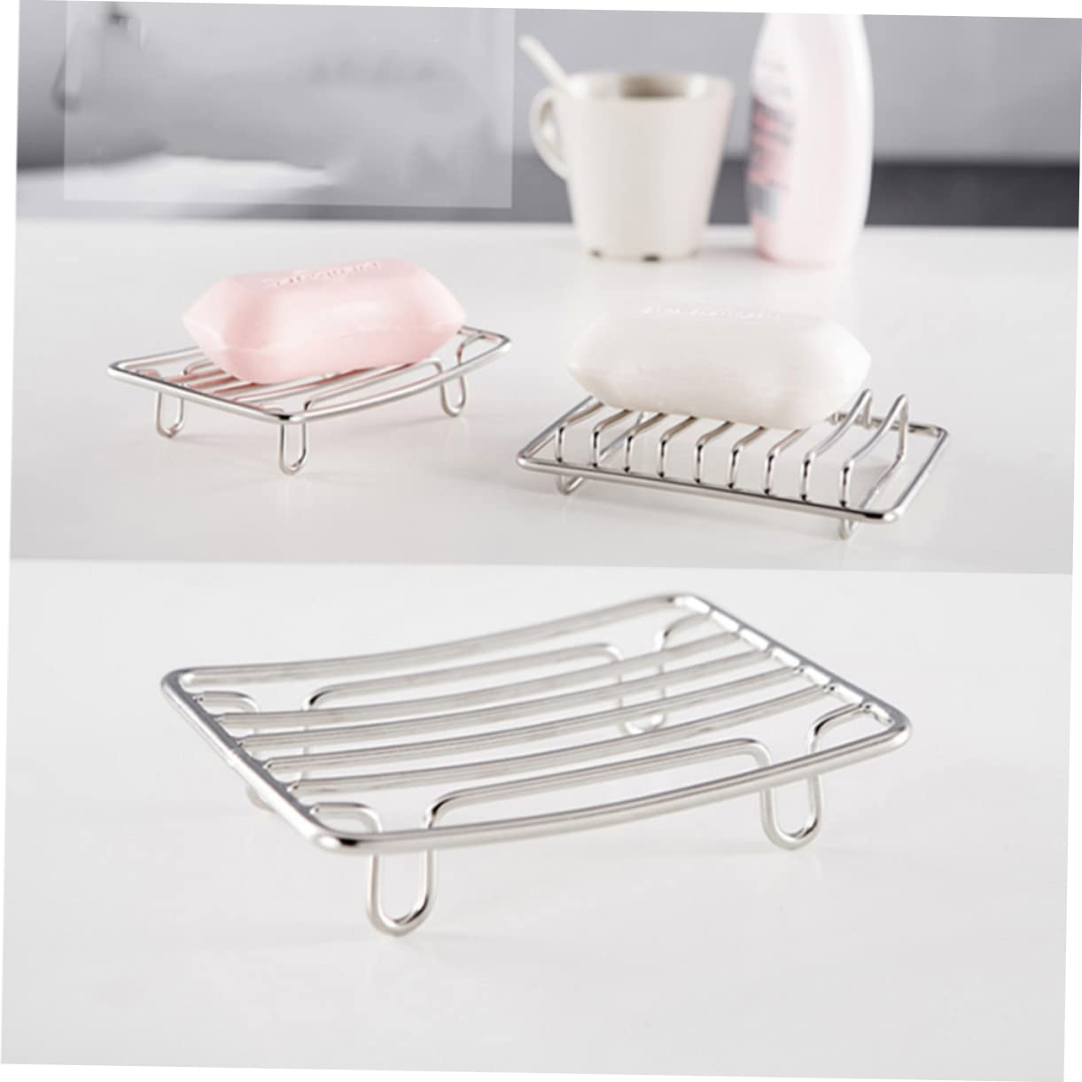 Zerodeko Sponge Tray 1pc Stainless Steel Tray Sink Tray soap Dispenser Tray Sink soap Holder Drain Soap Rack Bathroom Shelf Stainless Steel Soap Rack Soap Dish Holder Drain pan Storage