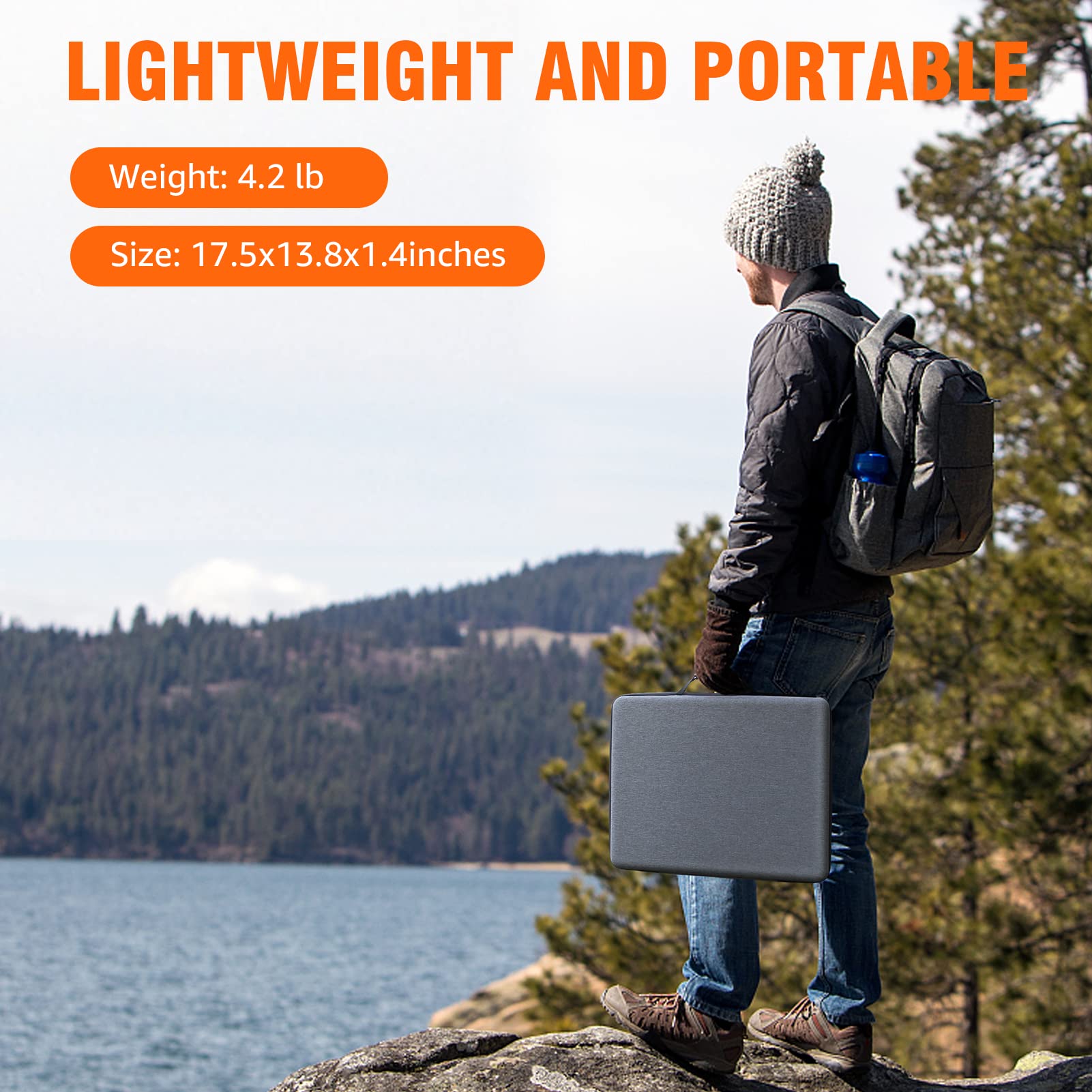 ZeroKor Portable Solar Panel 60W and Portable Power Station 100W, Portable Laptop Charger with AC Outlet for Home Use Tent Camping