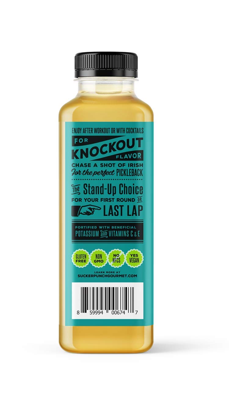 SuckerPunch Pickle Juice, NON-HYDRATION VERSION, Cocktail Mixer 12oz (12-Pack)