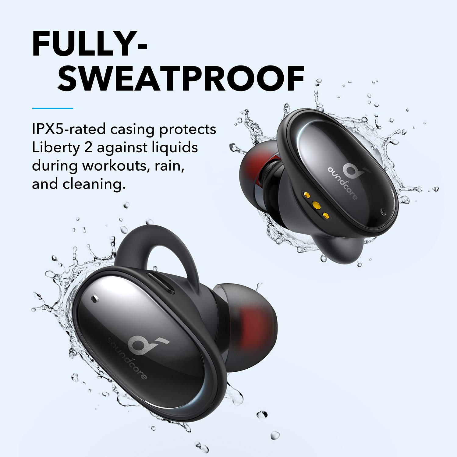 Soundcore by Anker Liberty 2 Wireless Earbuds, Diamond-Inspired Drivers, 32H Playtime, HearID Personalized Sound, Bluetooth 5.0, Bluetooth Headphones, 4 Mics with Uplink Noise Cancellation