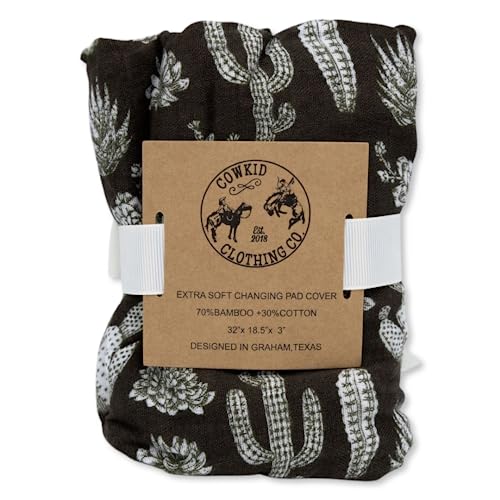 Vintage Cactus Bamboo Muslin Changing Pad Cover