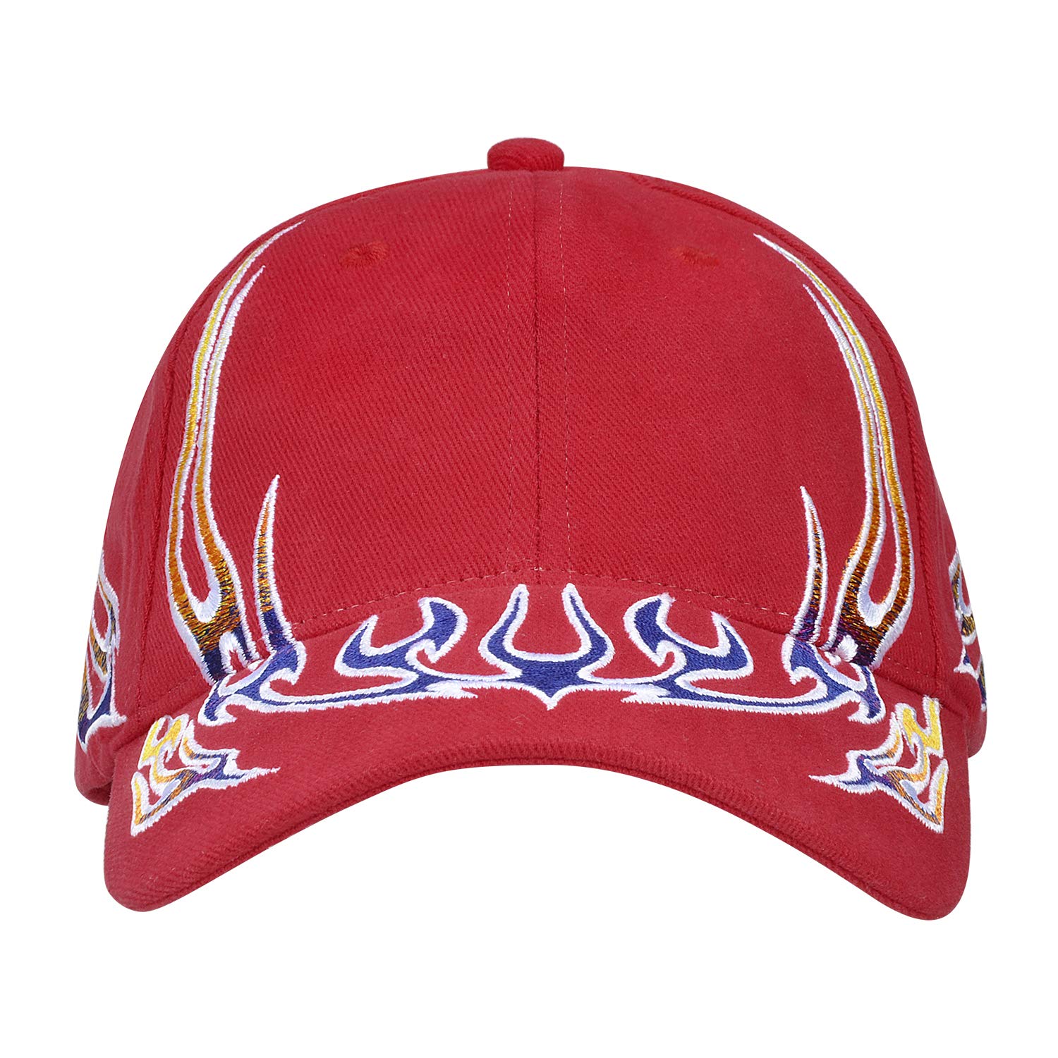 Tirrinia Men's Racing Cap with Flames Black