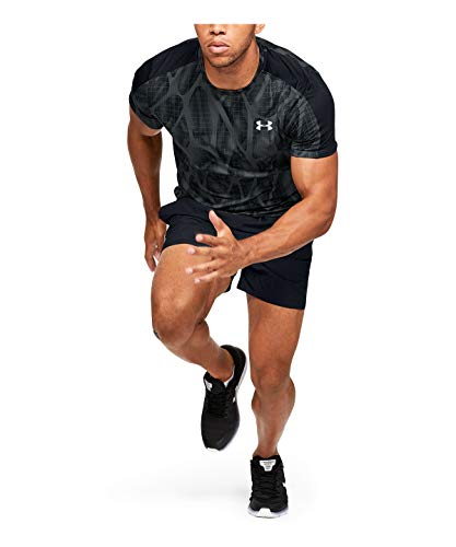 Under Armour Speed Stride Printed Running Short Sleeve, Pitch Gray (012)/Reflective, Large