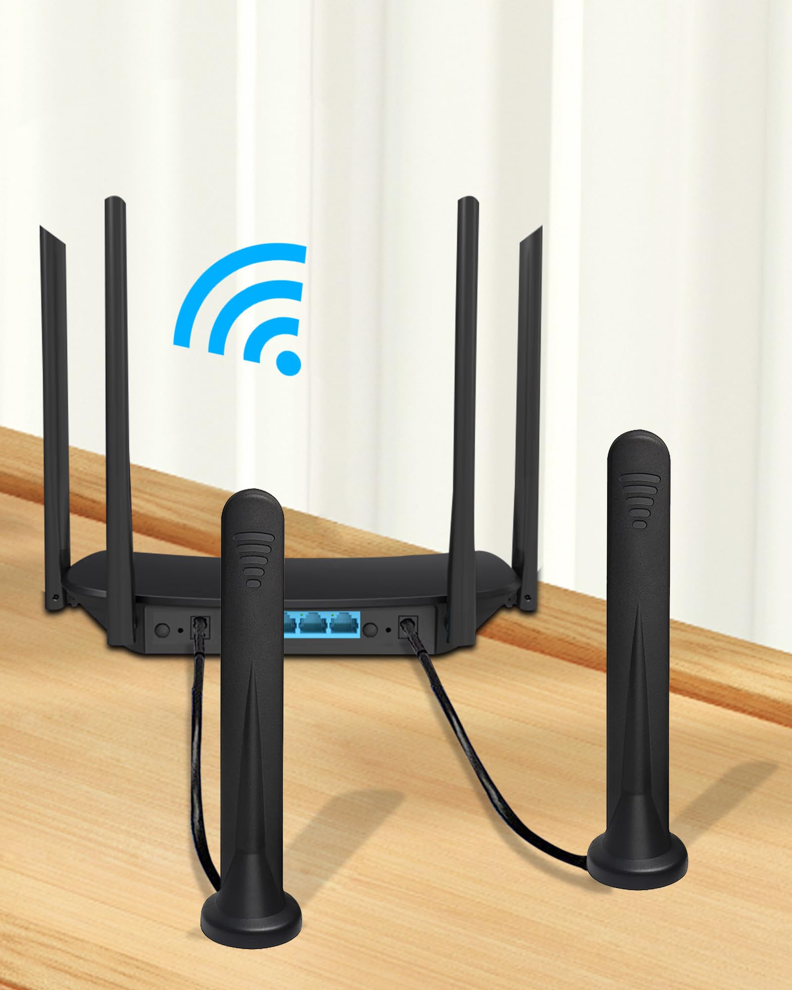 TS9 Antenna, 12dBi External 5G 4G LTE GSM Magnetic Base Antenna,Compatible with Netgear AT&T Nighthawk M6 MR6110 MR6500 M5 MR5100 MR5200 M1 MR1100 LB2120 Hotspots Router 2 Pack