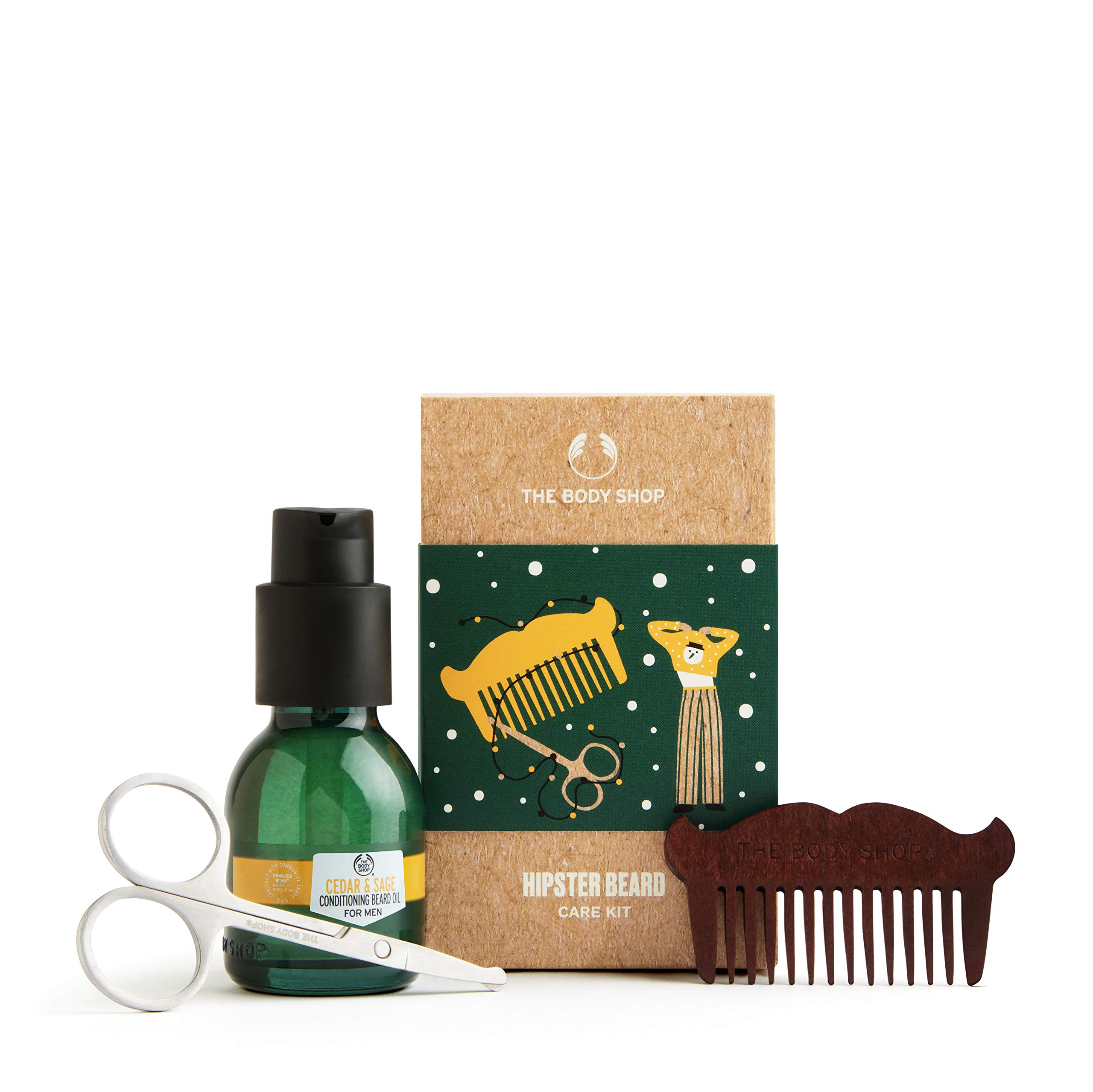 The Body Shop Men's Beard Care Gift Set, 6.09 Fl Oz