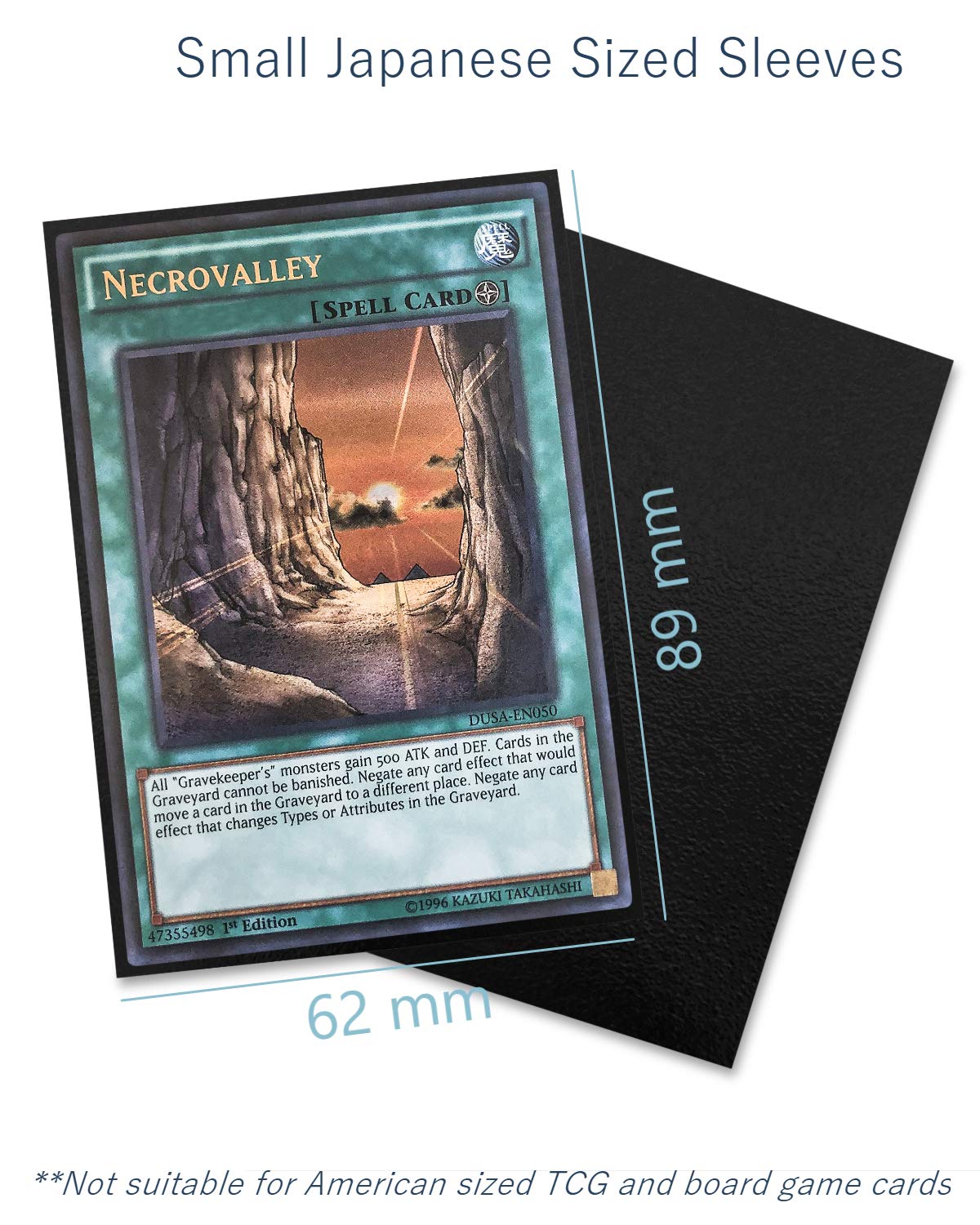 TitanShield (150 Sleeve/Black) Small Japanese Sized Trading Card Sleeves Deck Protector Compatible with Yu-Gi-Oh, Cardfight!! Vanguard & Photocards