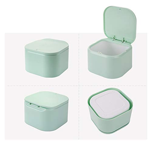 TURHAN Trashcan, 5 Colors Mini Trash Can Zero Waste Kitchen Recycle Bin Car Trash Bin Desktop Dustbin Plastic Waste Bin Garbage Bin Rubbish Bin (Color : Yellow)