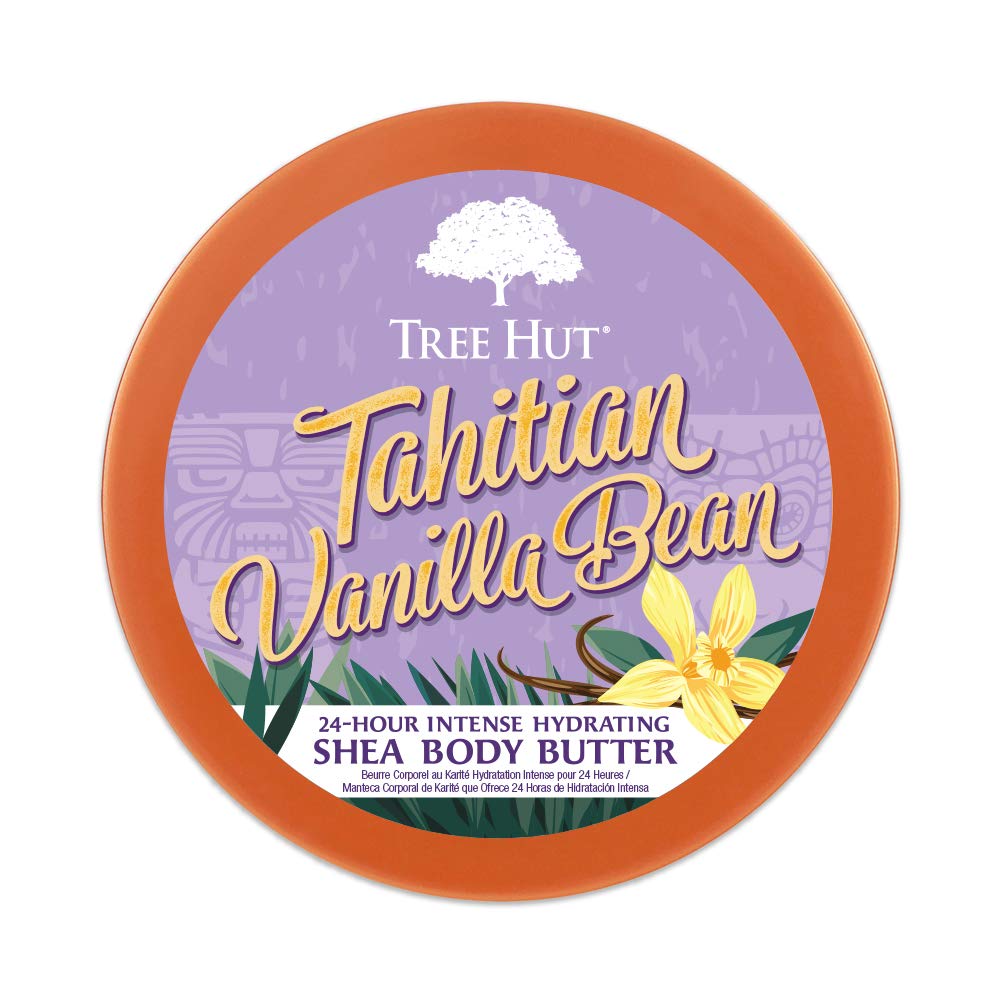 Tree Hut 24 Hour Intense Hydrating Shea Body Butter, Tahitian Vanilla Bean, 7 Ounce