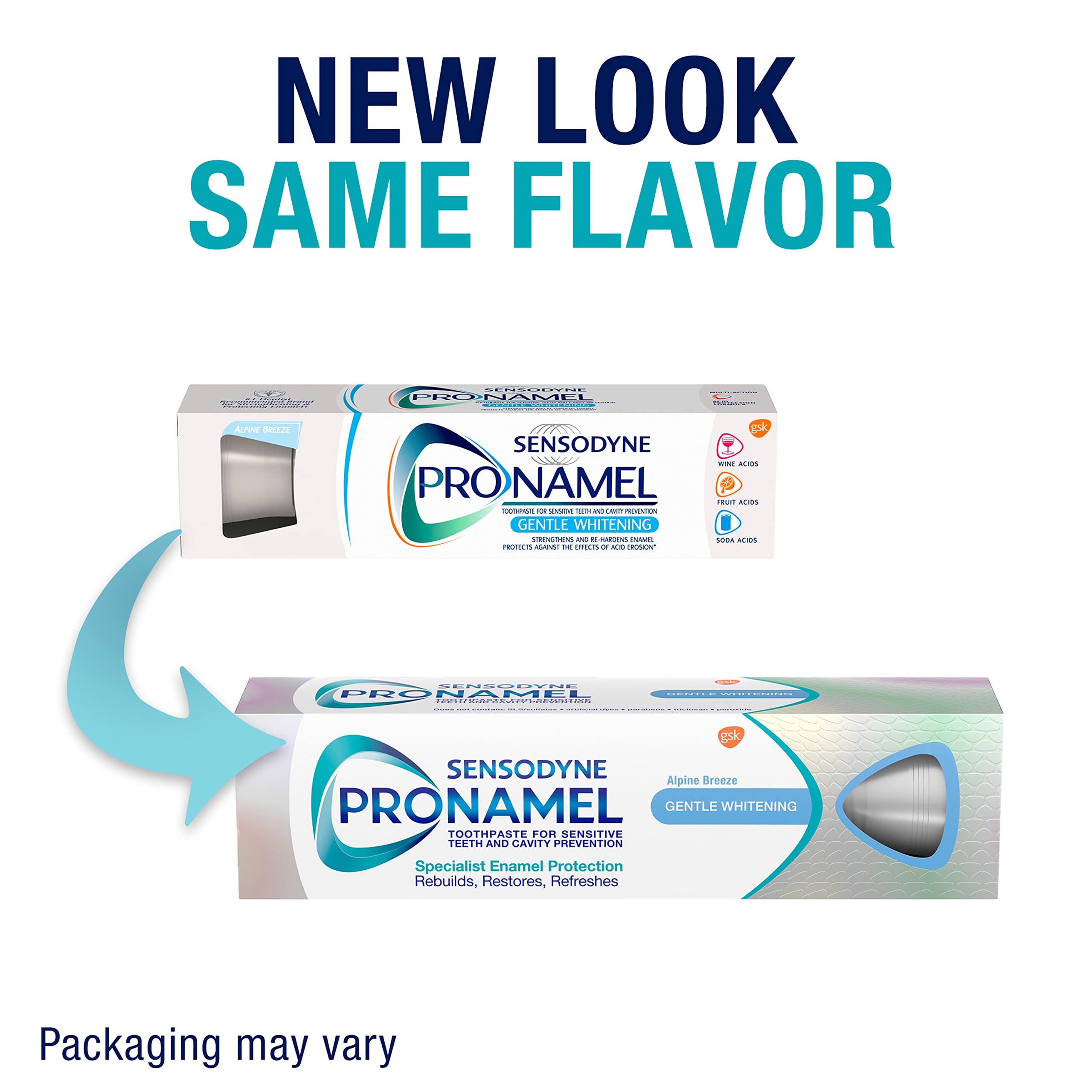 Sensodyne Pronamel Gentle Teeth Whitening Enamel Toothpaste for Sensitive Teeth, to Reharden and Strengthen Enamel - 4 Ounces (Pack of 2)
