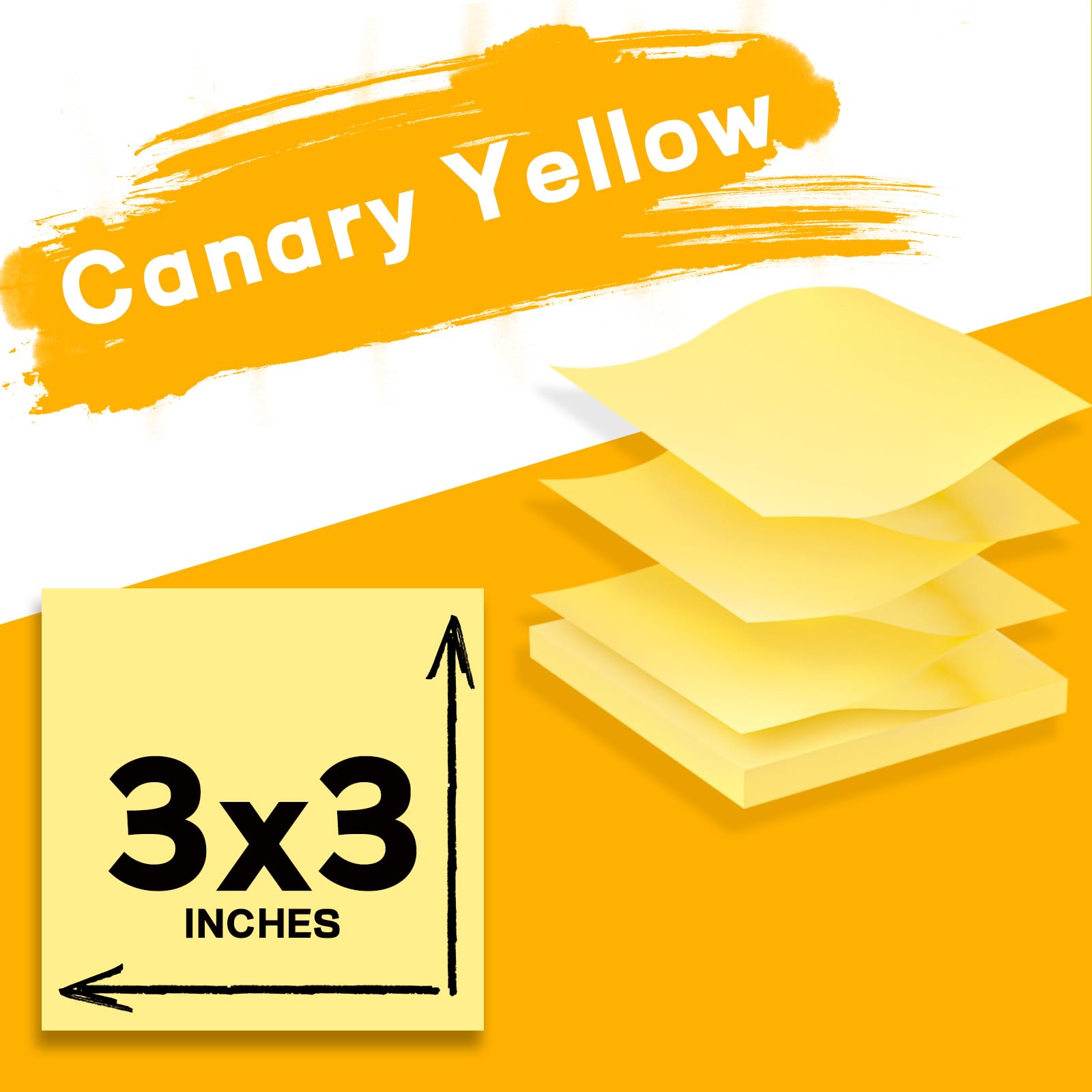 Sticky Notes 3x3 in, 8 Pads, Bright Colors Strong Adhesive Post, Suitable for School, Home, Office, Clean Removal, 70 Sheets/pad