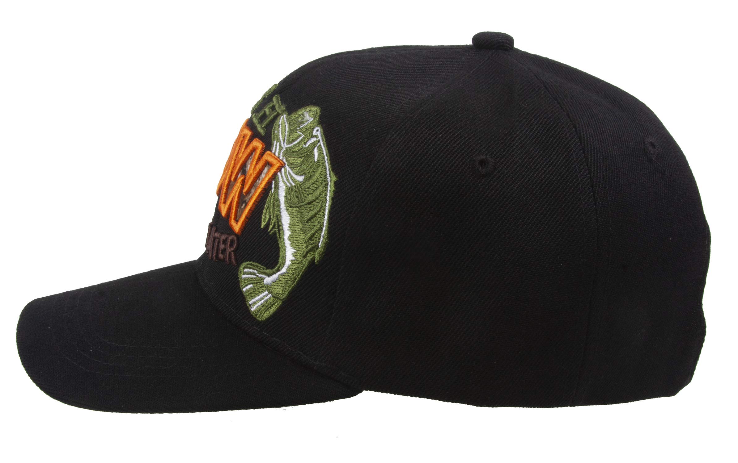 TOP HEADWEAR Fisherman Fish Now Work Later Baseball Cap - Black