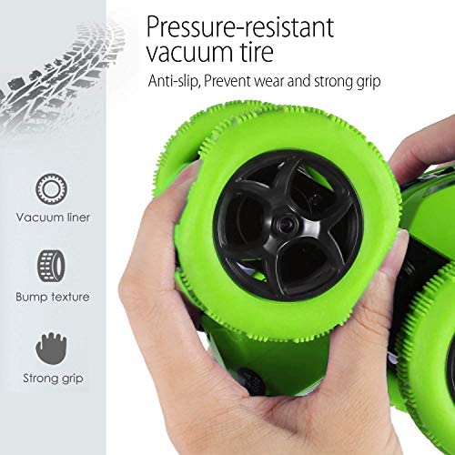 SIMILKY Remote Control Car, 4WD RC Stunt Car Rotate 360 Double Sided Race RC Car Maketheone Electric Stunt Rock Crawler Unstoppable RTR Buggy High Speed Rc Trucks (Green)