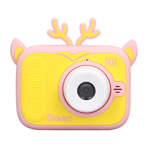 Toddler Camera, Children Camera Birthday Gift Automatic Dimming 5V for School (Pink Yellow)