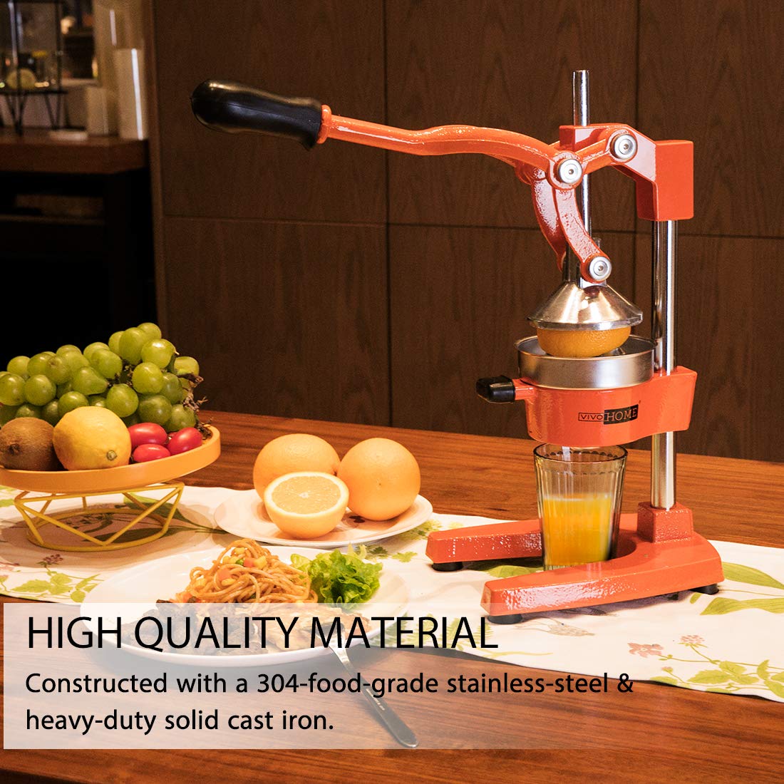 VIVOHOME Heavy Duty Commercial Manual Hand Press Citrus Orange Lemon Juicer Squeezer Machine