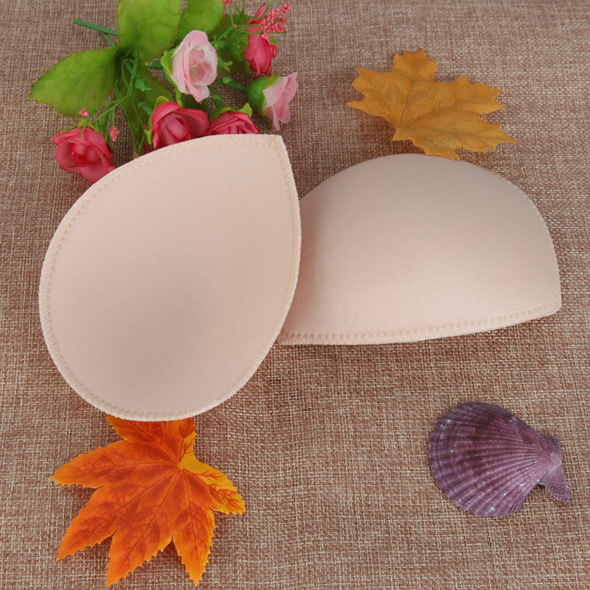 SERMICLE Both Sides Sticky Bra Inserts - Self Adhesive Boob Pads Bra Pad Boob Bra Inserts for Small Chest Women Push up Pad