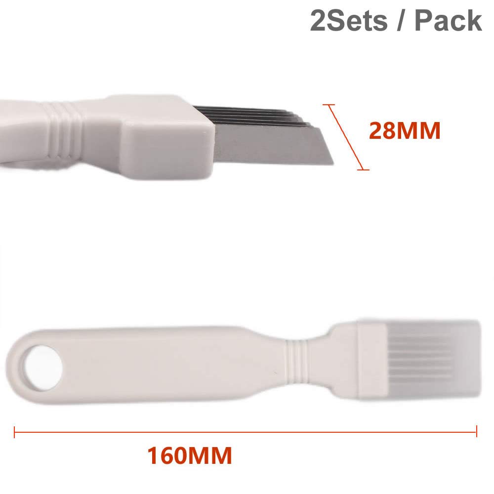 Scallion Cutter Shred Knife Vegetable Cutter Stainless Steel Blade Slice Cutlery Sharp Easy Quick Kitchen Tool scallion slicer shredder (One Pack (White Color))
