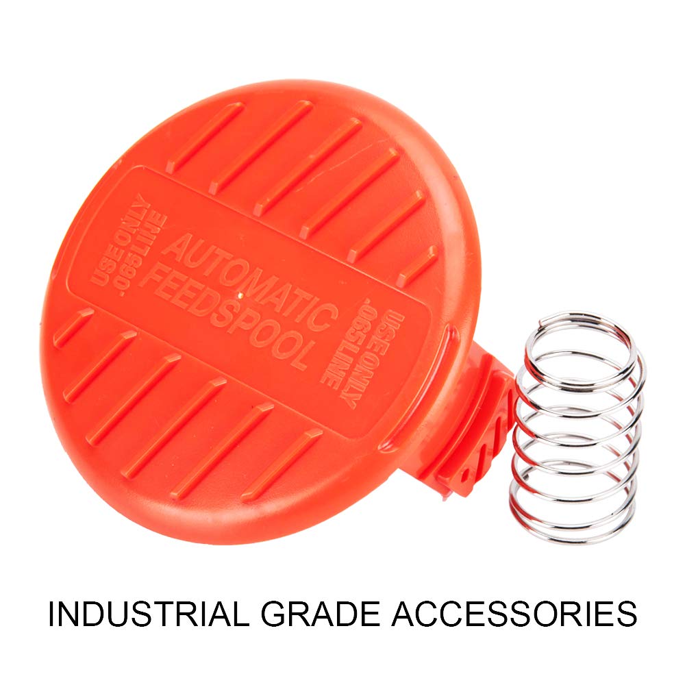TRIMGRACE Auto-Feed Spool Line String Trimmer Replacement Spool,14 Pack (12/30ft 0.065" Replacement Line Spool, 2 Trimmer Cap Cover and 2 Spring)