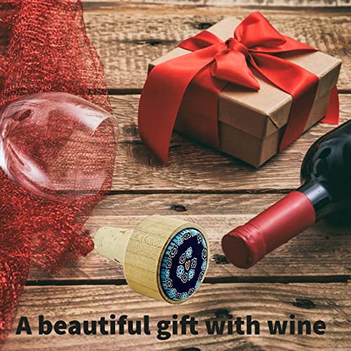 Wine Bottle Stopper β Unique gift for Dinner Host, Wine Lover, or Housewarming β a versatile wine accessory, use for Wine or Champagne β Handmade of Murano Glass and Portuguese Cork keeps wine fresher